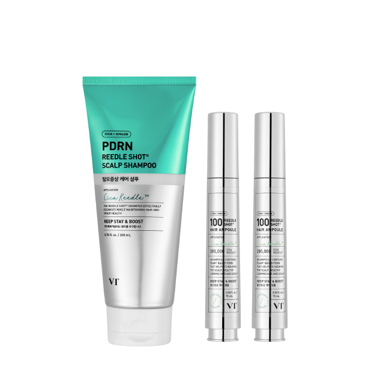 VT Cosmetics PDRN Reedle Shot Hair Ampoule 100dL + Scalp Shampoo – Be ...