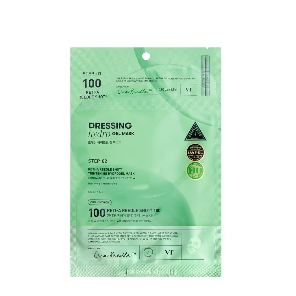 VT Cosmetics Reti-A Reedle Shot 100 2-Step Hydrogel Mask | Be Mused Korea